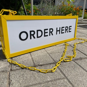 Storefront Light Box Sign, Outdoor Shop Sign, Order Here Sign, PICK-UP ...
