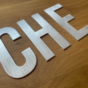 Big or Small Brushed Aluminum Letters, Custom Cut-out Letters, Outdoor ...
