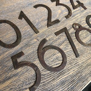 Rusty Metal Numbers DIY Signs, House Address, Address Sign Numbers ...