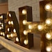 Large Rusted Metal Letters Light up Led Lights for Bar or - Etsy