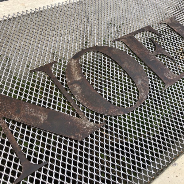 Rusty Metal Letters - Etsy