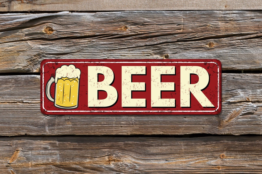 Retro Aluminum BEER Sign Retro Sign for Bar or Restaurant - Etsy