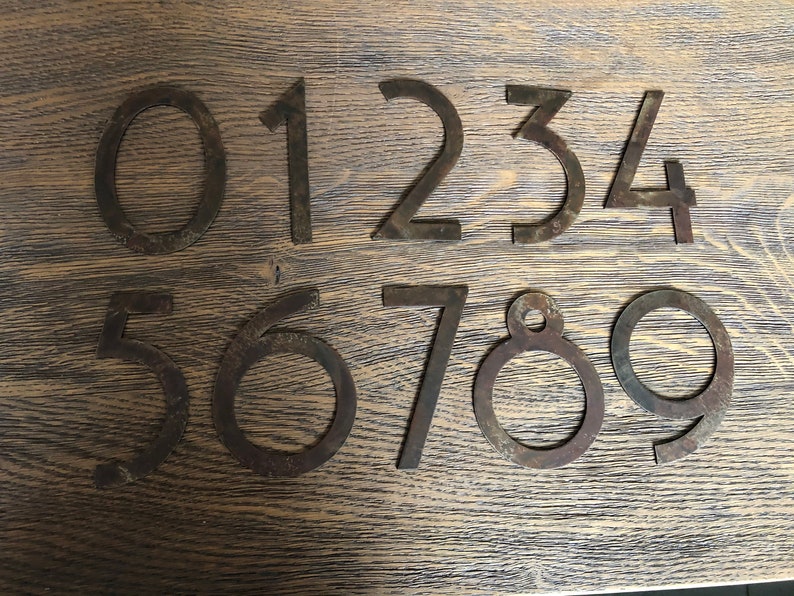 Rusty Metal Numbers DIY Signs House Address Address Sign - Etsy