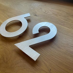 Gold Metal House Numbers, Wall Mounted House Numbers, Vintage Address ...