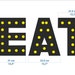Letters of Metal LARGE EAT Sign Light up Kitchen or Restaurant Decor ...