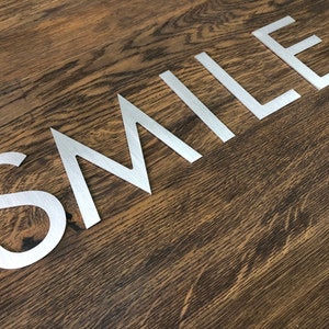 Brushed Aluminum Letters & Numbers, Big or Small Metal Letters for ...