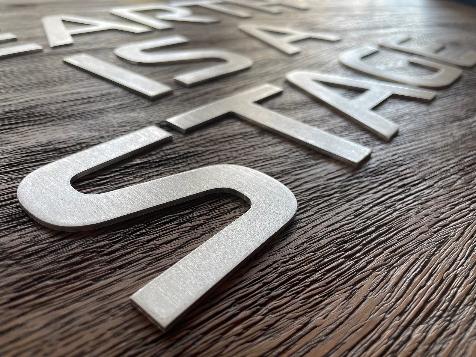 Small or Large Metal Letters, Brushed Aluminum Cut Out Letters,shiny ...