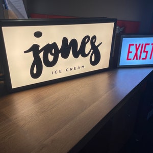 Vintage Light Box Sign, Warm LED Light Box,custom Logo Front Store Sign ...