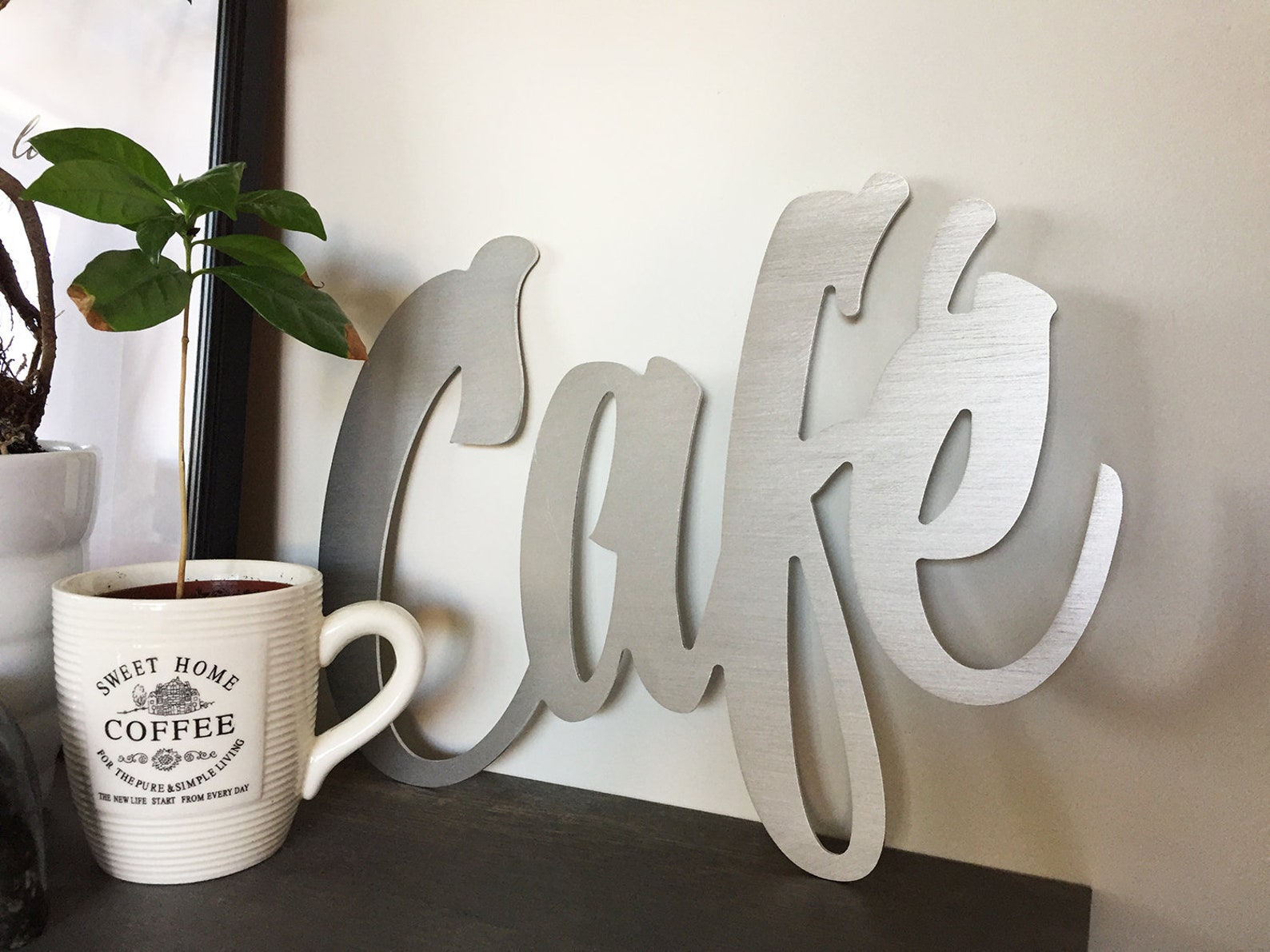 Industrial Metal Cutout Letters in Script Font Personalized - Etsy