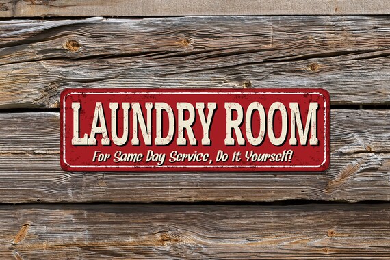 Door sign / Wall Sign for laundry/ Laundry Room / Metal | Etsy