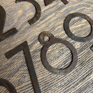 Rusty Metal Numbers DIY Signs, House Address, Address Sign Numbers ...
