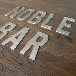 Big or Small Brushed Aluminum Letters, Custom Cut-out Letters, Outdoor ...