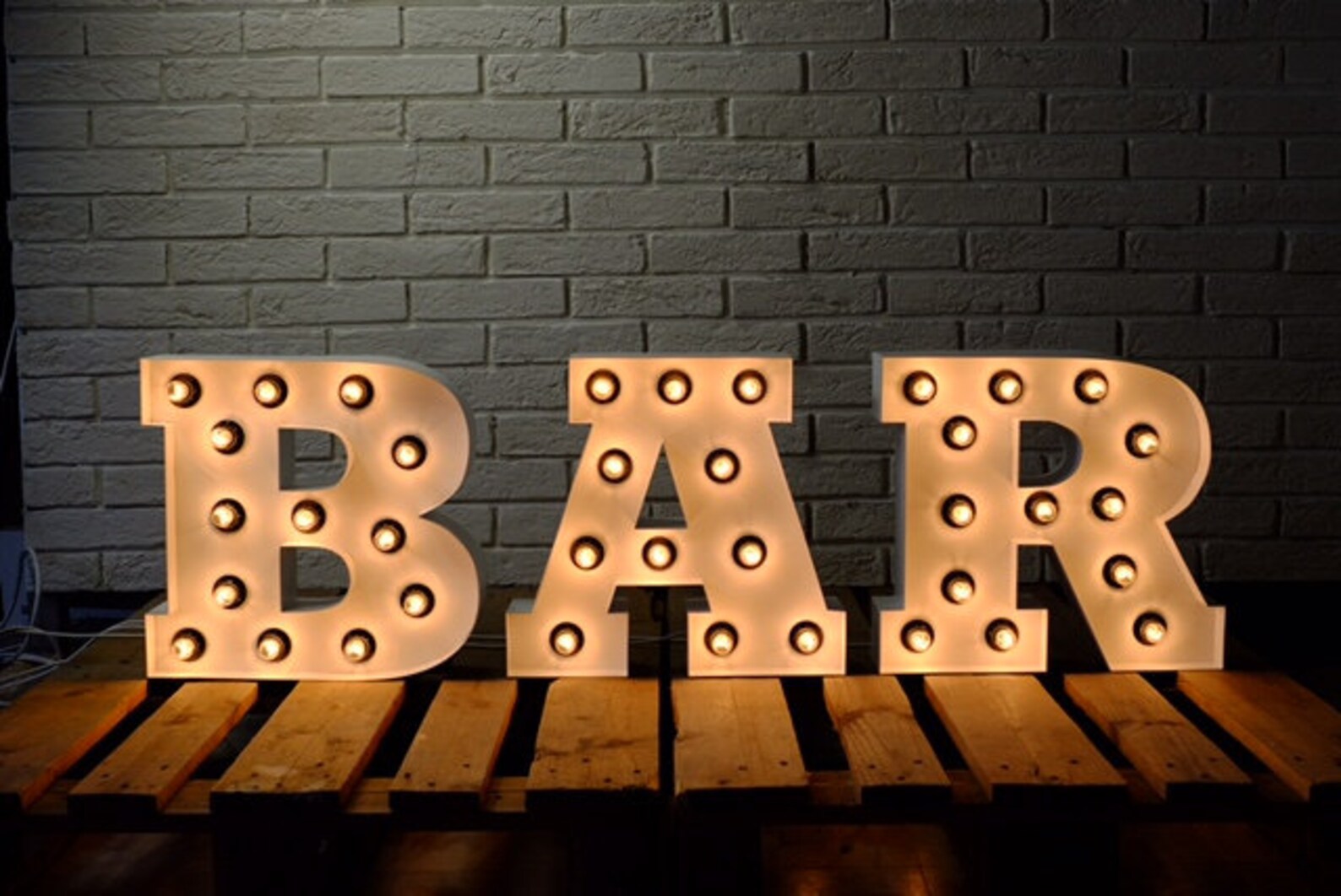 Large Letters. Marquee Letters. BAR Sign. Restaurant Wall - Etsy