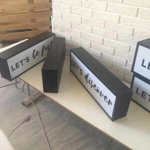 Custom text light box sign. LED sign with your logo. Cofee & | Etsy