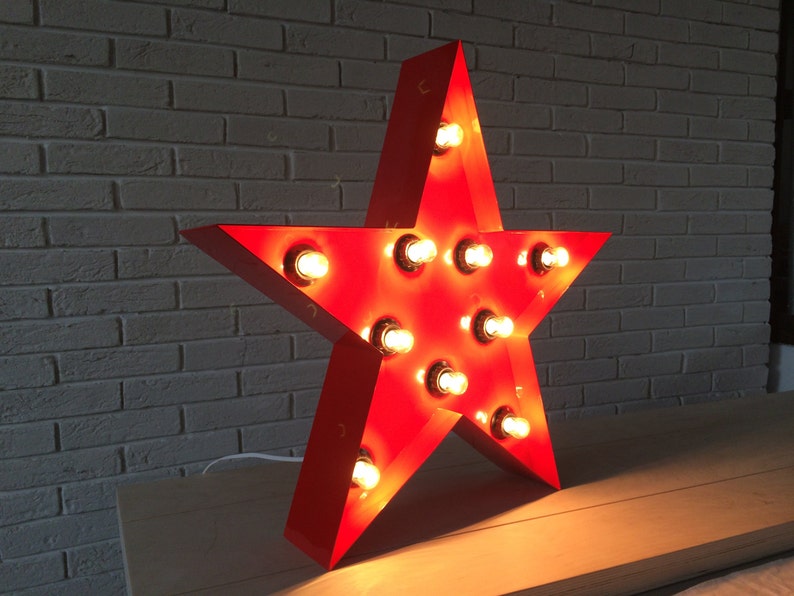 STAR. Marquee Sign. Star Light up Wall Decor Sign. Large STAR. - Etsy
