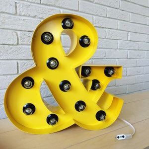 Retro Big Letter Light Up. Letters Lights. Large Wall Letter. Circus ...