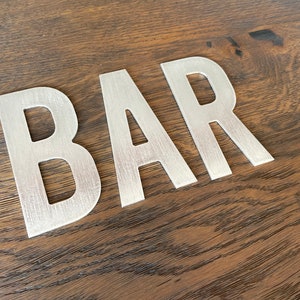 Big or Small Brushed Aluminum Letters, Custom Cut-out Letters, Outdoor ...