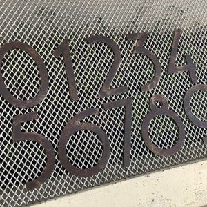 Rusty Metal Numbers DIY Signs, House Address, Address Sign Numbers ...