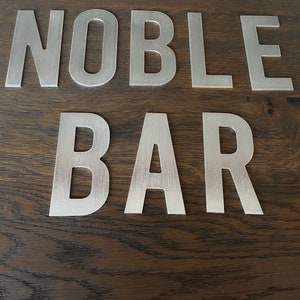 Big or Small Brushed Aluminum Letters, Custom Cut-out Letters, Outdoor ...