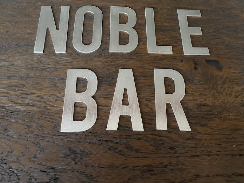Big or Small Brushed Aluminum Letters, Custom Cut-out Letters, Outdoor ...