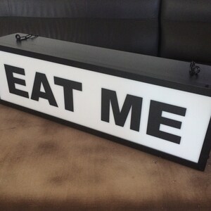 Illuminated Signs Retro Light Box Sign: Black Sides Custom - Etsy