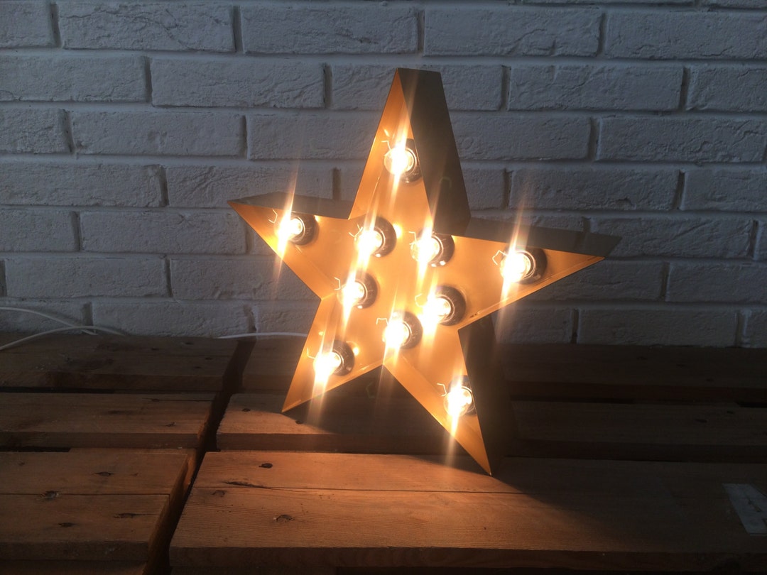 STAR. Marquee Sign. Star Light up Wall Decor Sign. Large STAR. Marquee ...