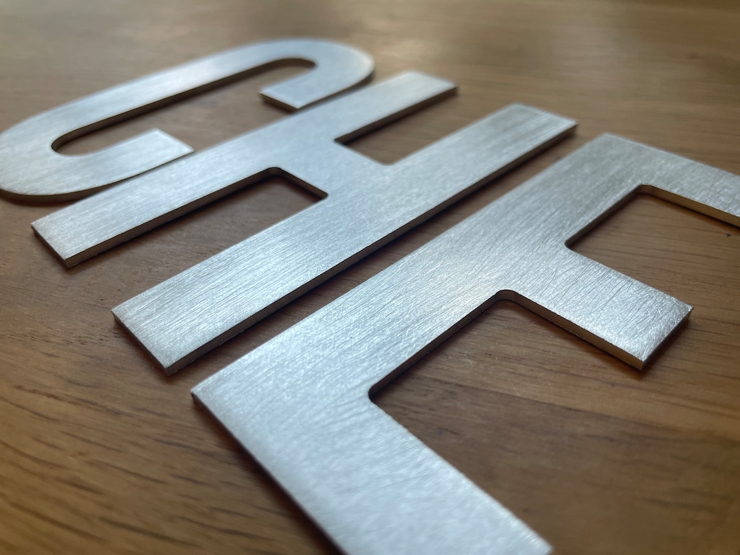 Big or Small Brushed Aluminum Letters, Custom Cut-out Letters, Outdoor ...