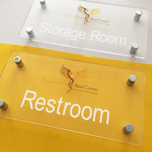 Modern Office Sign With Logo. Company Business Sign. Door Sign. Acrylic ...