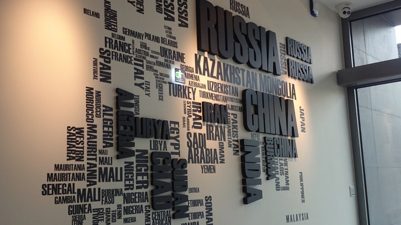 Large thick letters custom company sign small letters or large | Etsy