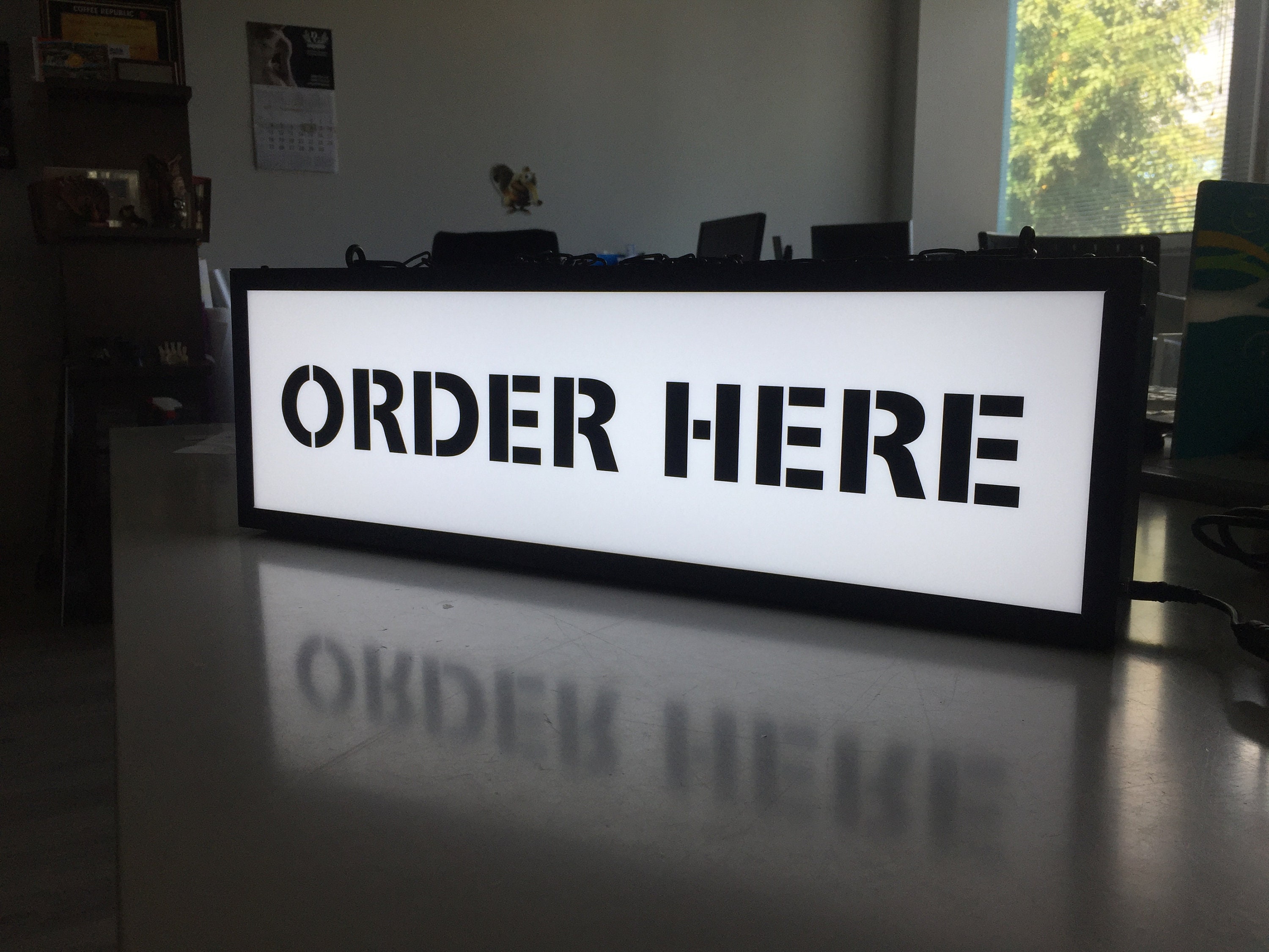 Illuminated Signs Retro Light Box Sign: Black Sides Custom - Etsy