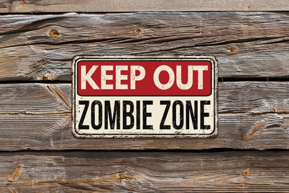 Keep Out Zombie Zone Funny Kids Room Door Sign. Teen Room Door - Etsy