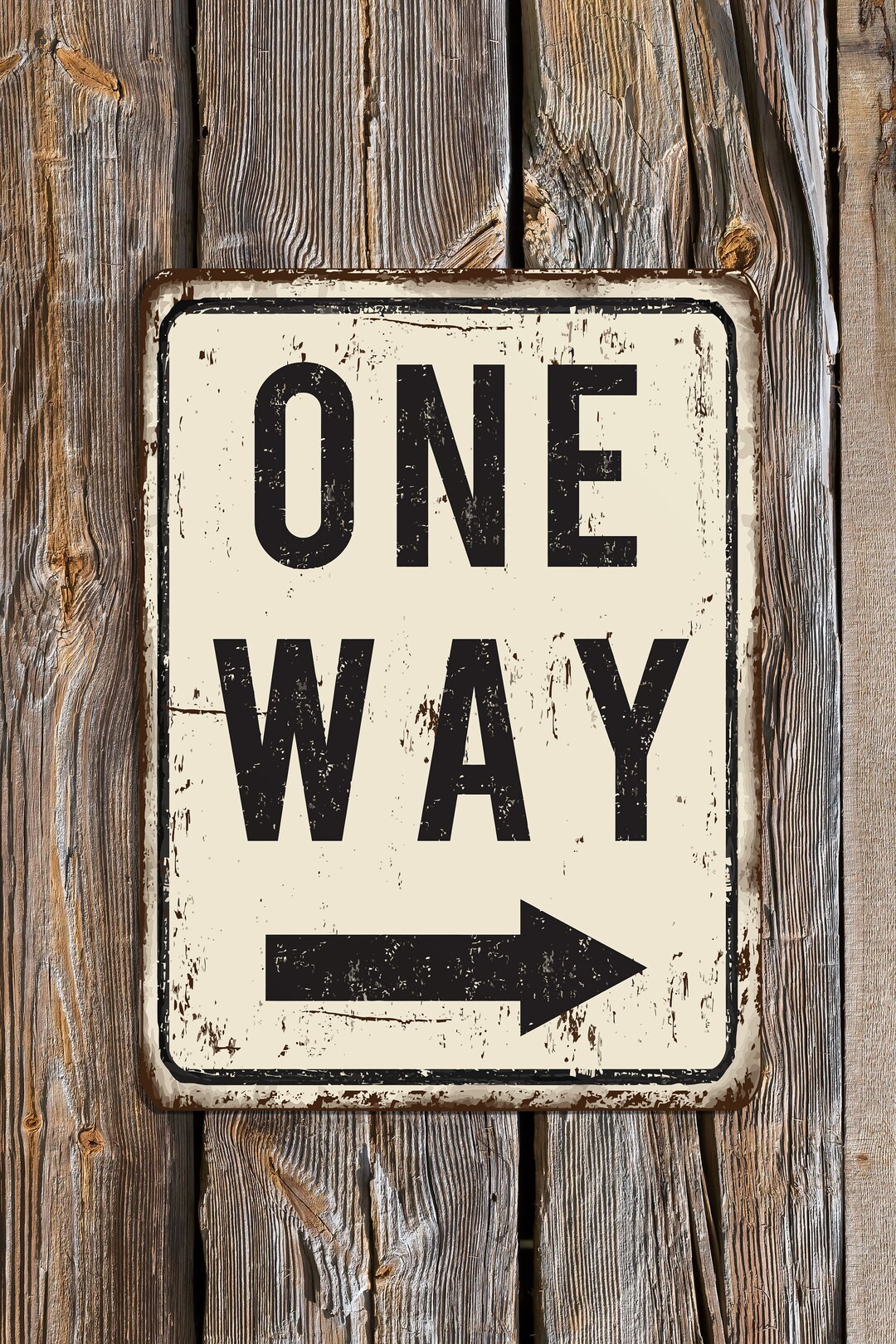 Vintage Plaques, One Way, Sign, Retro Sign, Reproduction, Home Decor ...