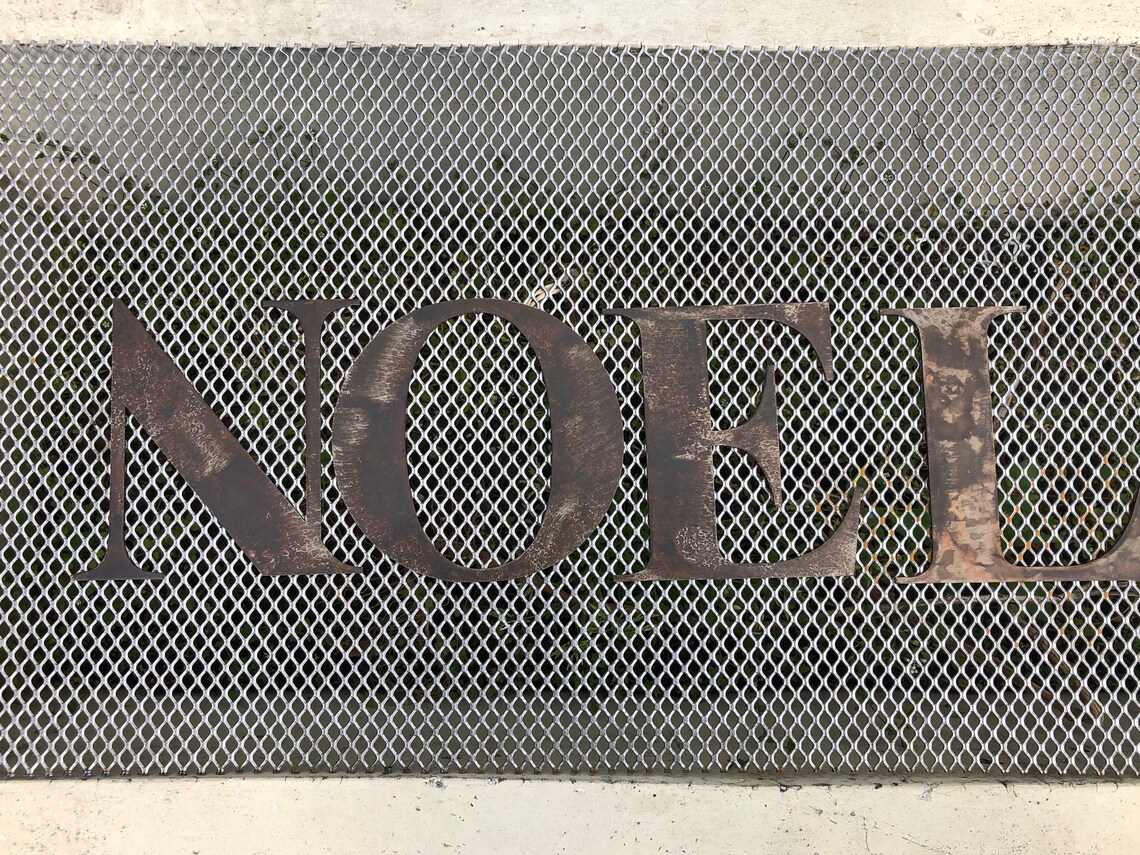 Large Rusty Black Metal Letters for Custom Sign Personalized | Etsy