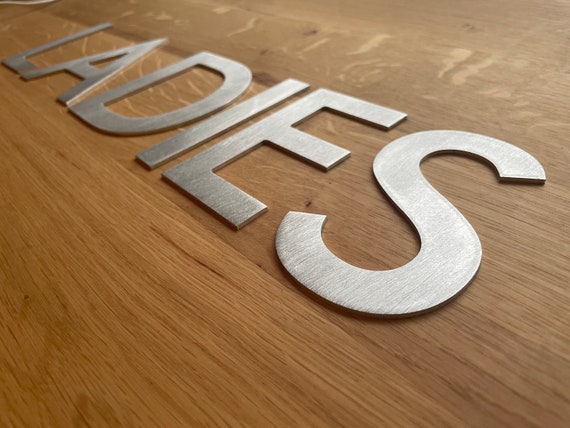 Brushed Aluminum Letters Metal On Acrylic Letters | Upload Your Logo