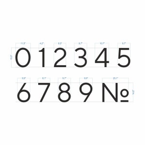 Large House Numbers, Door Sign, Large Numbers and Letters for Outdoor ...