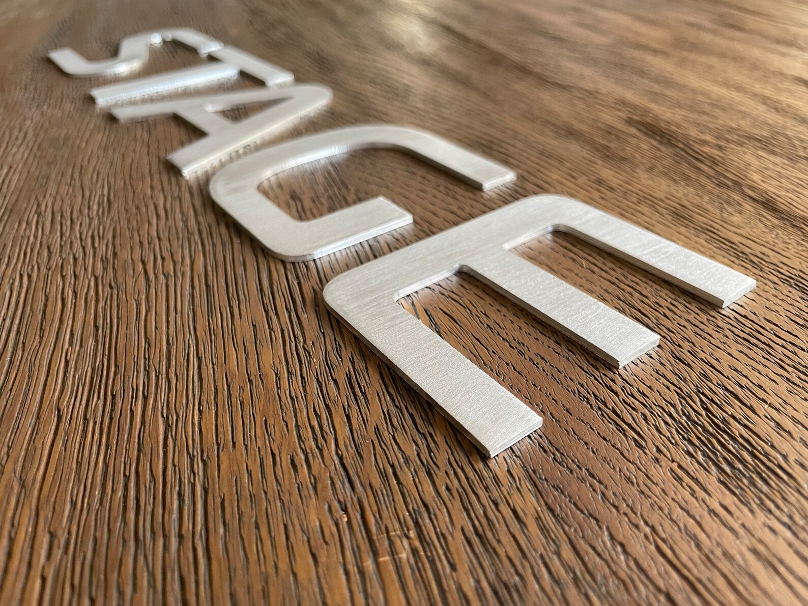 Small or Large Metal Letters, Brushed Aluminum Cut Out Letters,shiny ...