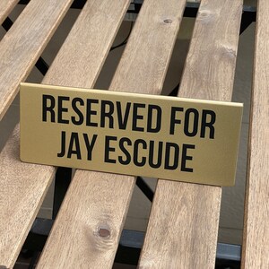 Custom RESERVED Table Sign, Sturdy Restaurant or Bar Table Decor ...