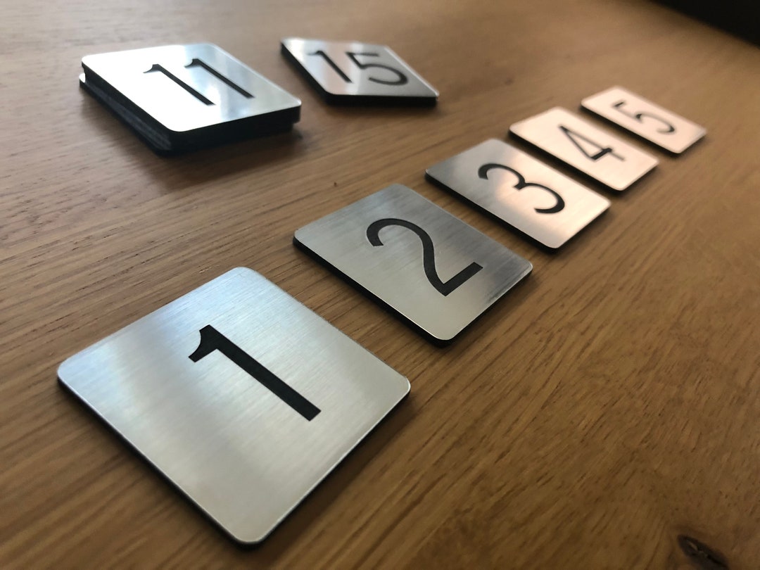 Silver Numbers for Mailbox or Room Numbers for Hotel. Address Numbers ...