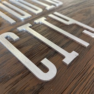 Shiny Brushed Aluminum Letters or Numbers, Custom Metal Words, Outdoor ...