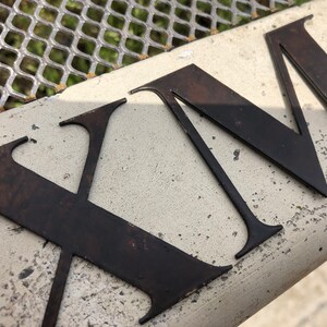 Small Rusty Black Metal Letters for Custom Sign, Personalized Rusty ...
