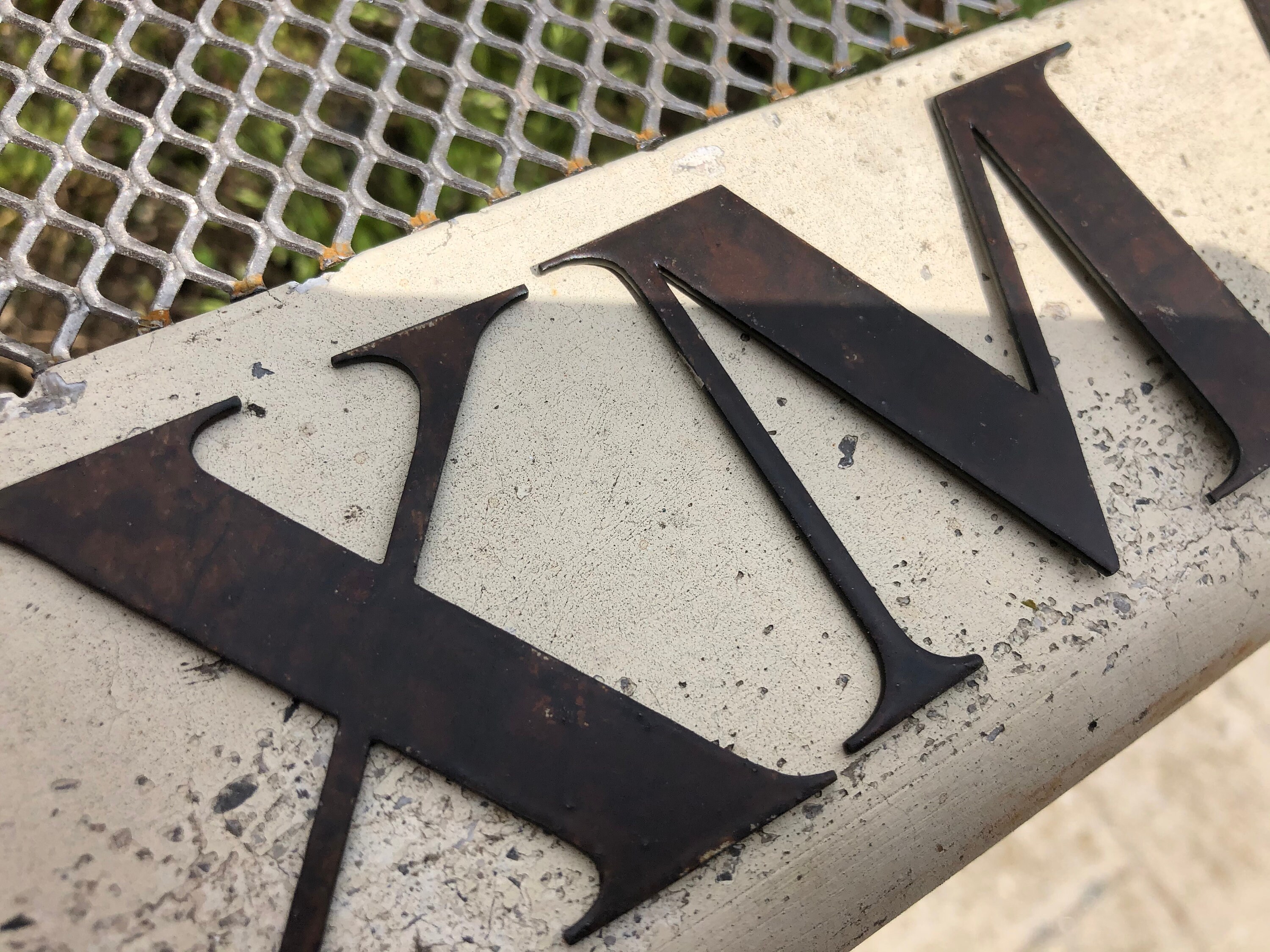 Large Rusty Black Metal Letters for Custom Sign Personalized - Etsy UK