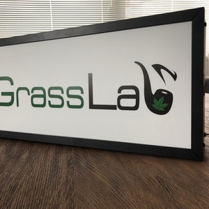 Custom Sign Retro. Light Box Sign: Black Sides Custom Text, Custom Size ...