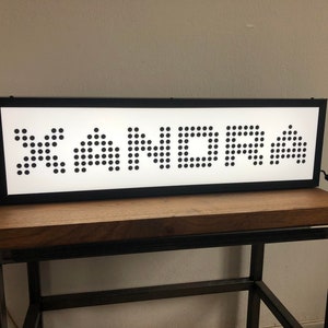Illuminated Signs Retro Light Box Sign: Black Sides Custom Text Custom ...