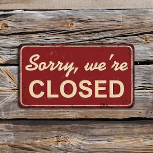 Reversible Open Closed Signs Vintage Style Double Sided Signs, Come in ...