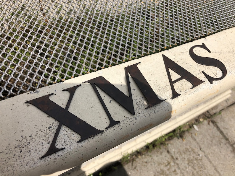 Large Rusty Black Metal Letters for Custom Sign Personalized - Etsy UK