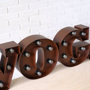 Large Letters With Edison BULBS for Wall Decor. Wall Letters Light up ...