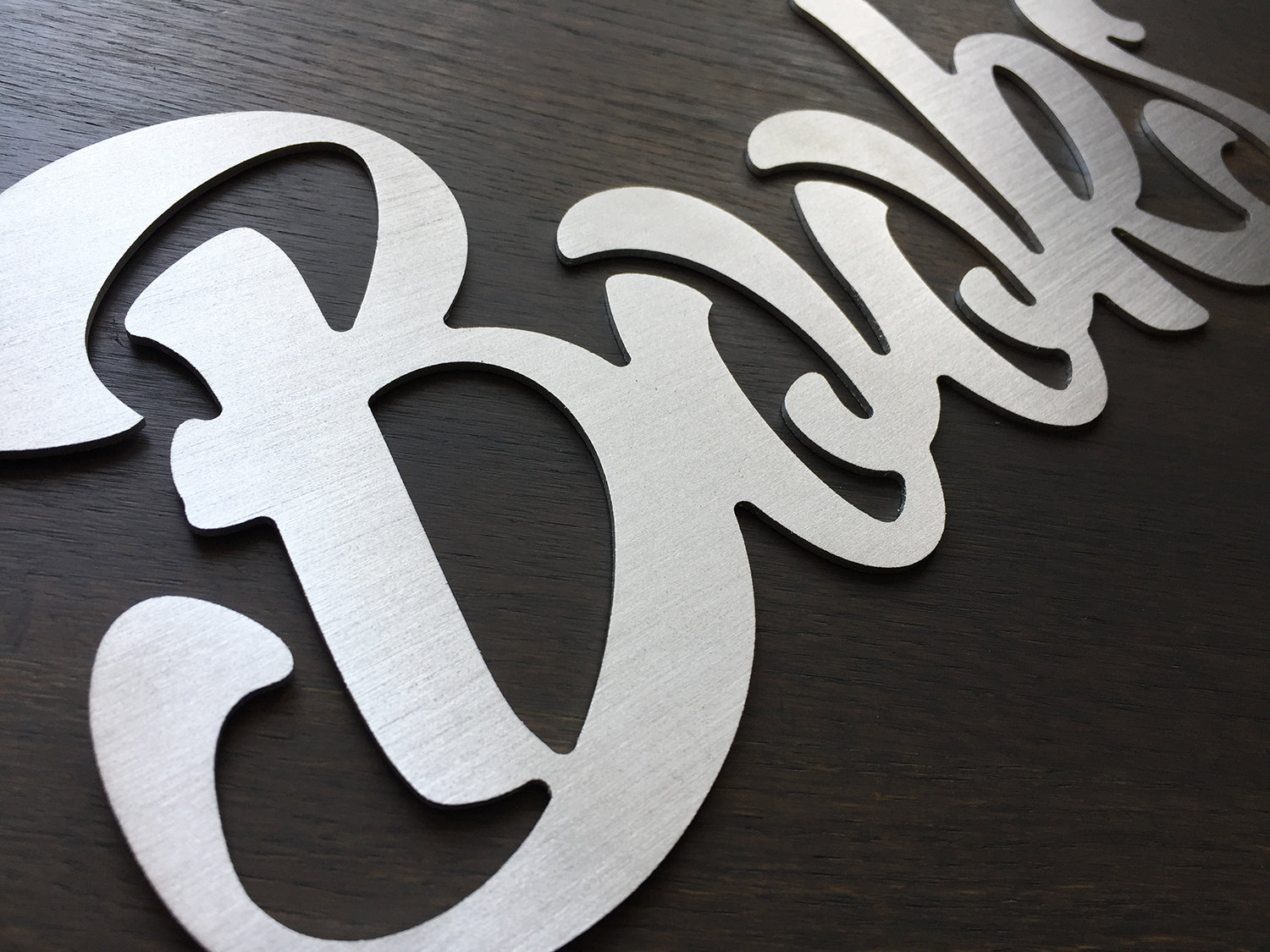 Industrial Metal Cutout Letters in Script Font Personalized | Etsy