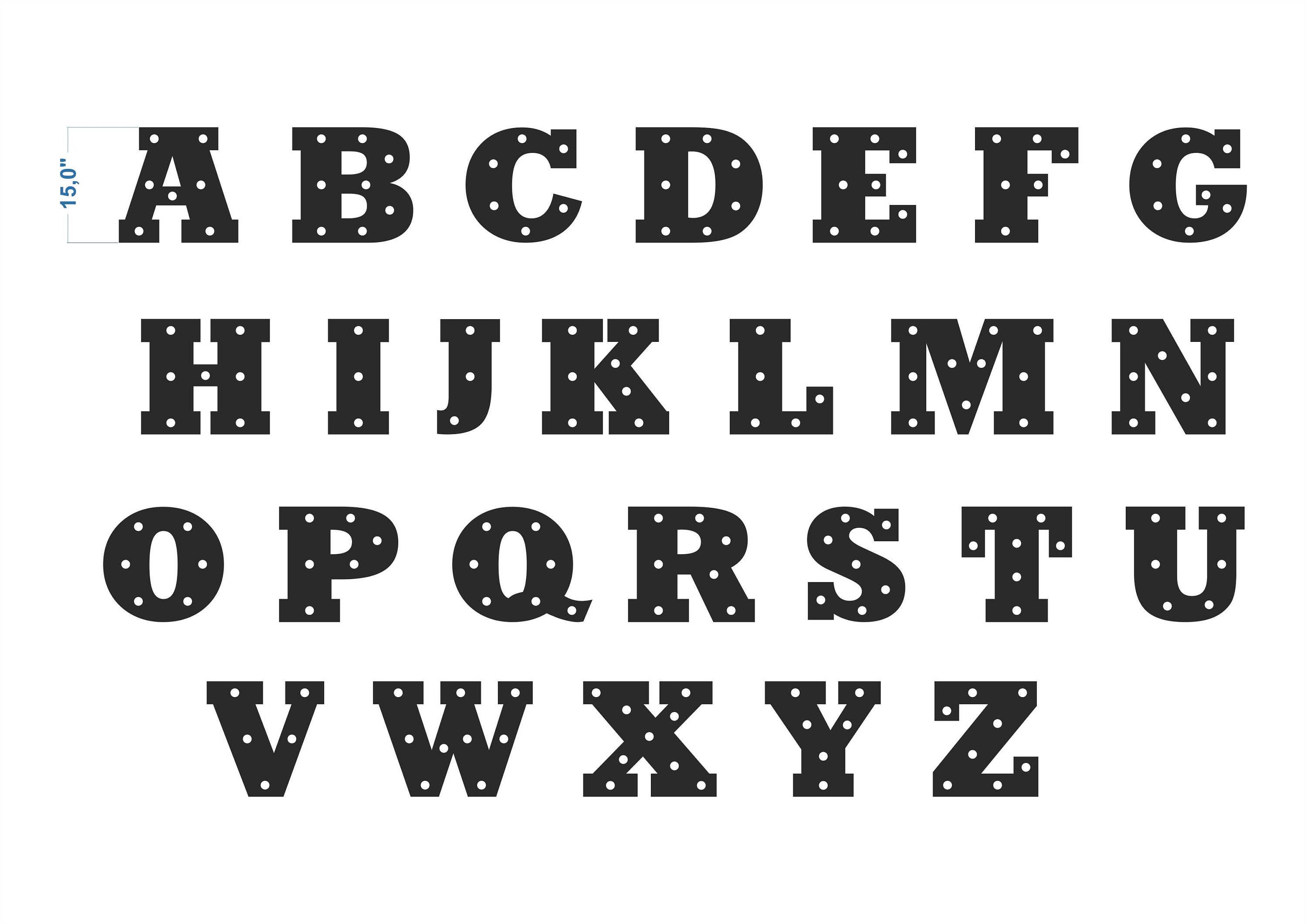 Large letters with Edison BULBS for wall decor. Wall letters | Etsy