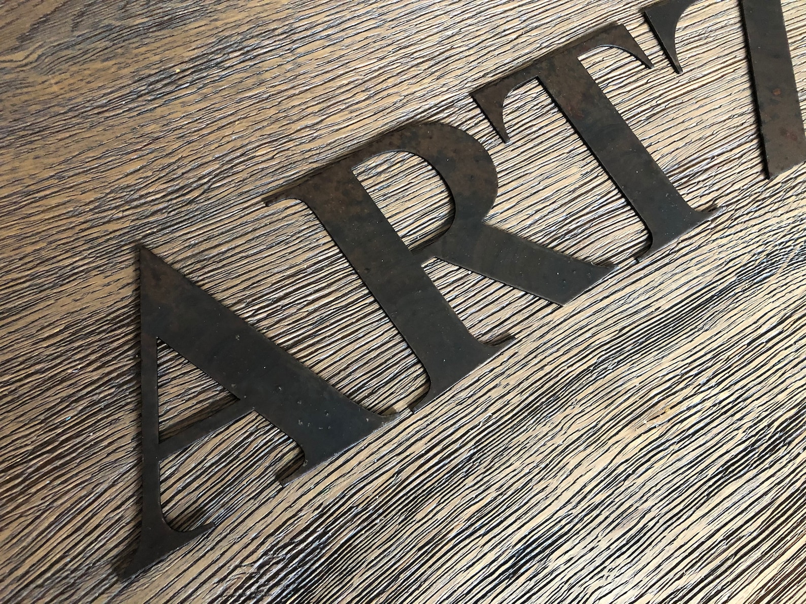 Large Rusty Black Metal Letters for Custom Sign Personalized - Etsy UK