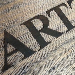 Large Rusty Black Metal Letters for Custom Sign, Personalized Rusty ...